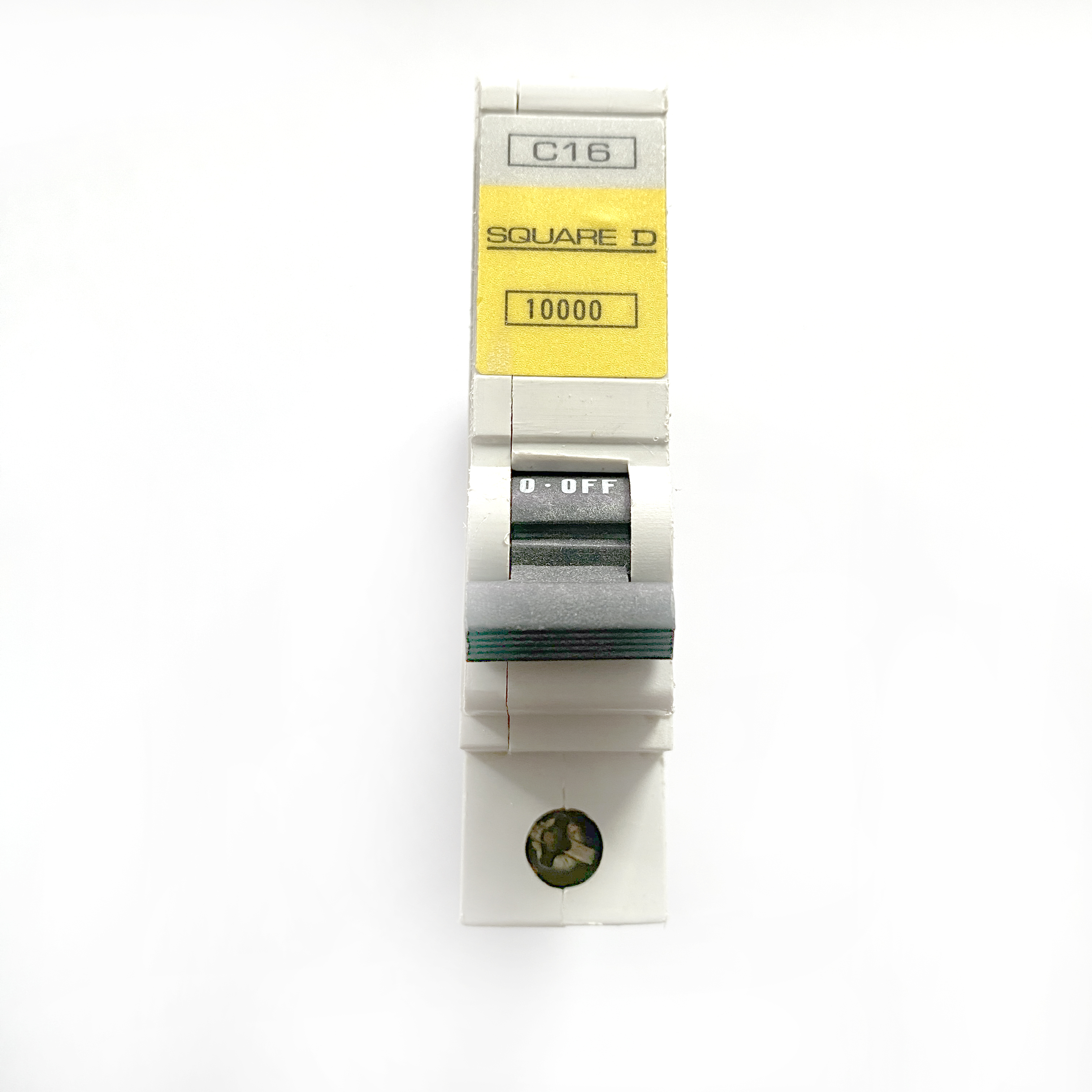 MCB's: Square D QOE Yellow Band 10000 C16 16A 16 Amp MCB Circuit Breaker Type C